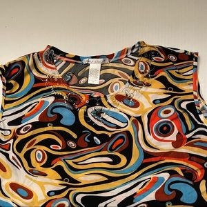 Emily Stacy | Tops | Emily Stacy Medium Sleeveless Multi Colored Top ...